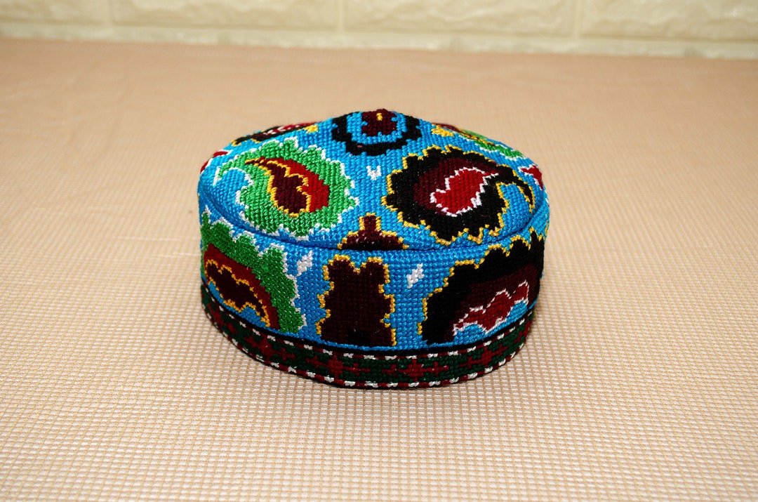 20 Uzbek Kufi Cap Authentic Uzbek Doppi Traditional Hand-embroidered ...