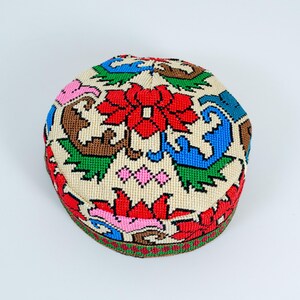 23.6 Handcrafted Ethnic Uzbek Doppi Kufi Hat Islamic Muslim Skullcap ...