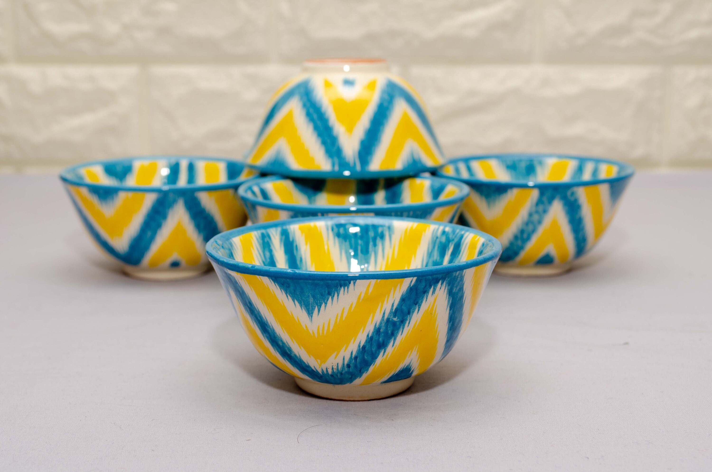 Uzbek Piala Ikat Ceramic Bowl Handmade Hand Painted Vibrant - Etsy UK