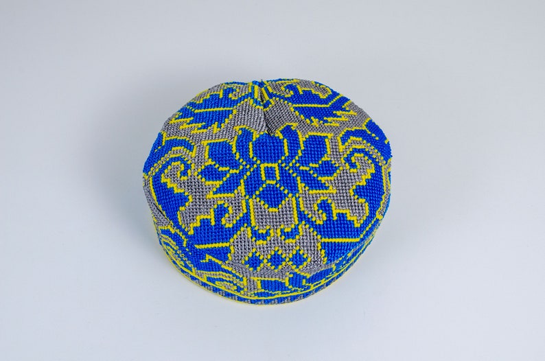 Small Uzbek Hat Cap Kufi Handmade Embroidery Uzbekistan Doppi Central ...