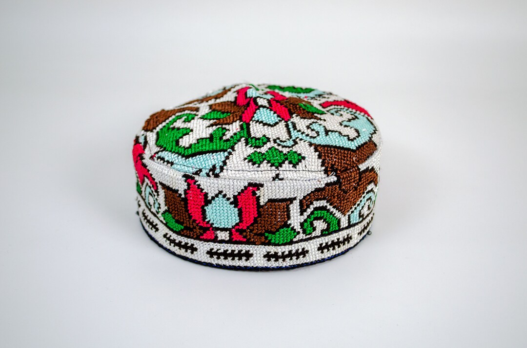Handcrafted Uzbek Doppi Kufi Hat Traditional Headwear Skullcap Islamic ...
