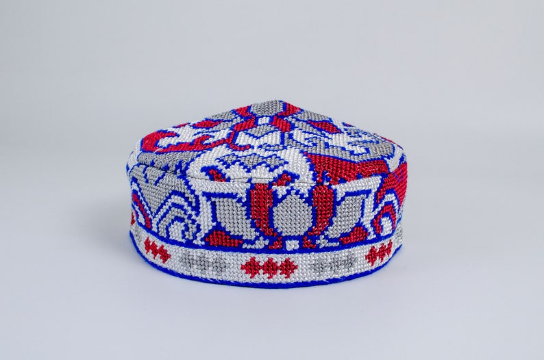 Small Uzbek Hat Cap Kufi Handmade Embroidery Uzbekistan Doppi Central ...