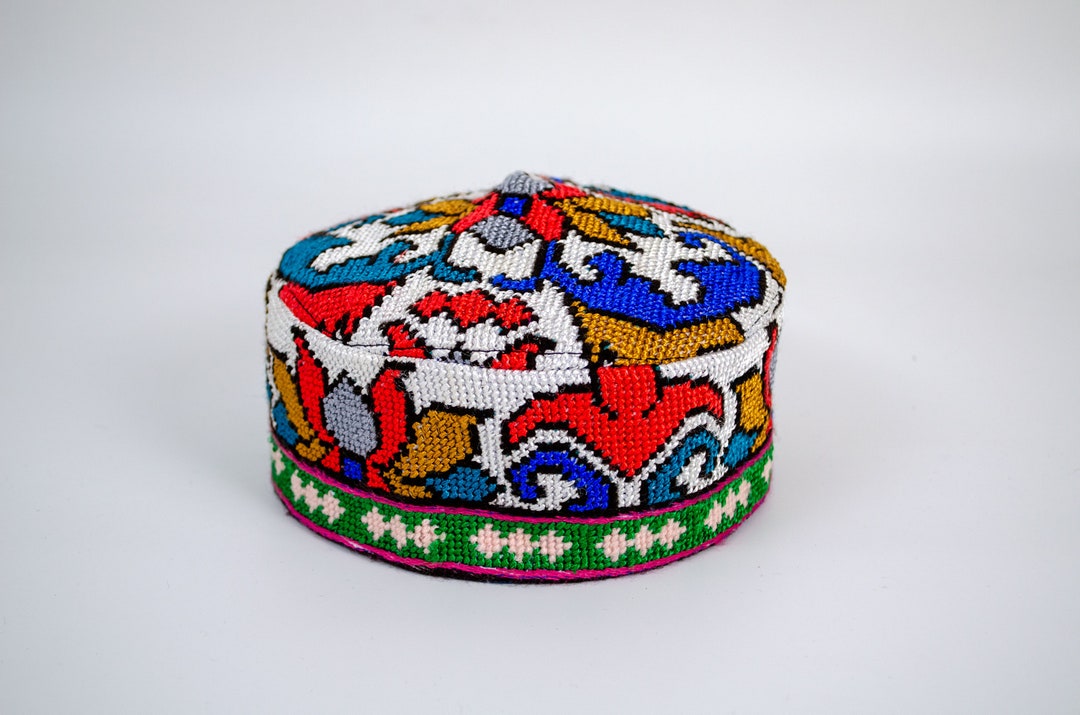 Handcrafted Uzbek Doppi Kufi Hat Traditional Headwear Skullcap Islamic ...