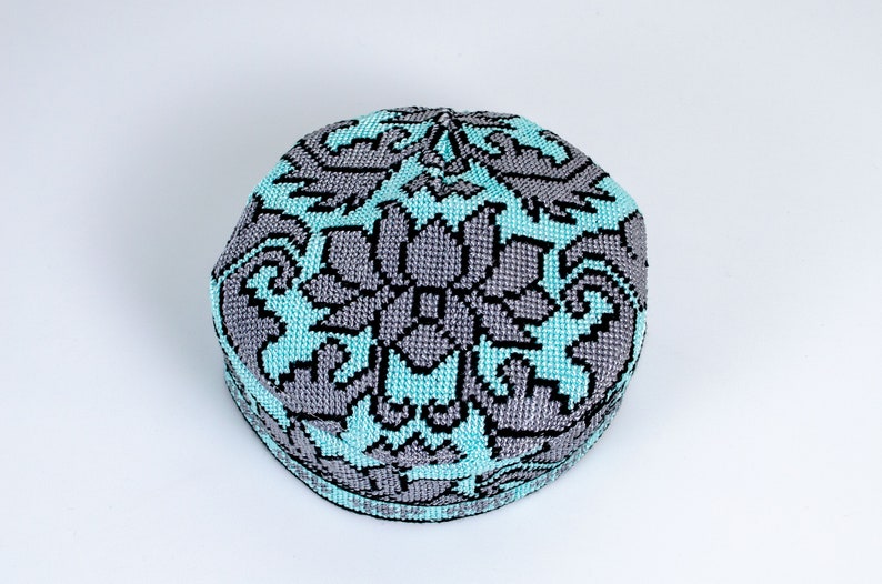 Small Uzbek Hat Cap Kufi Handmade Embroidery Uzbekistan Doppi Central ...