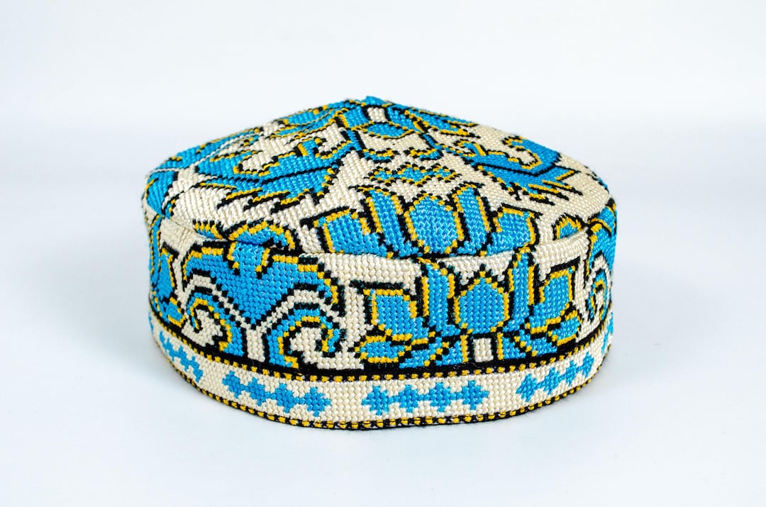 24 Handcrafted Ethnic Uzbek Doppi Kufi Hat Islamic Muslim Skullcap for ...