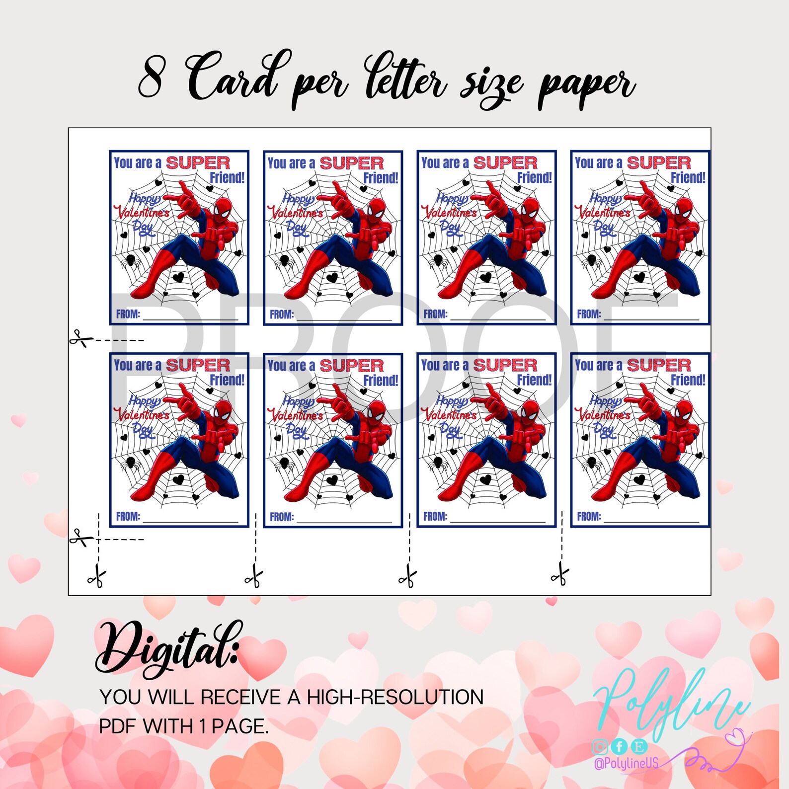 Spiderman Valentines Cards Exchange, Valentine Card for Classroom - Etsy