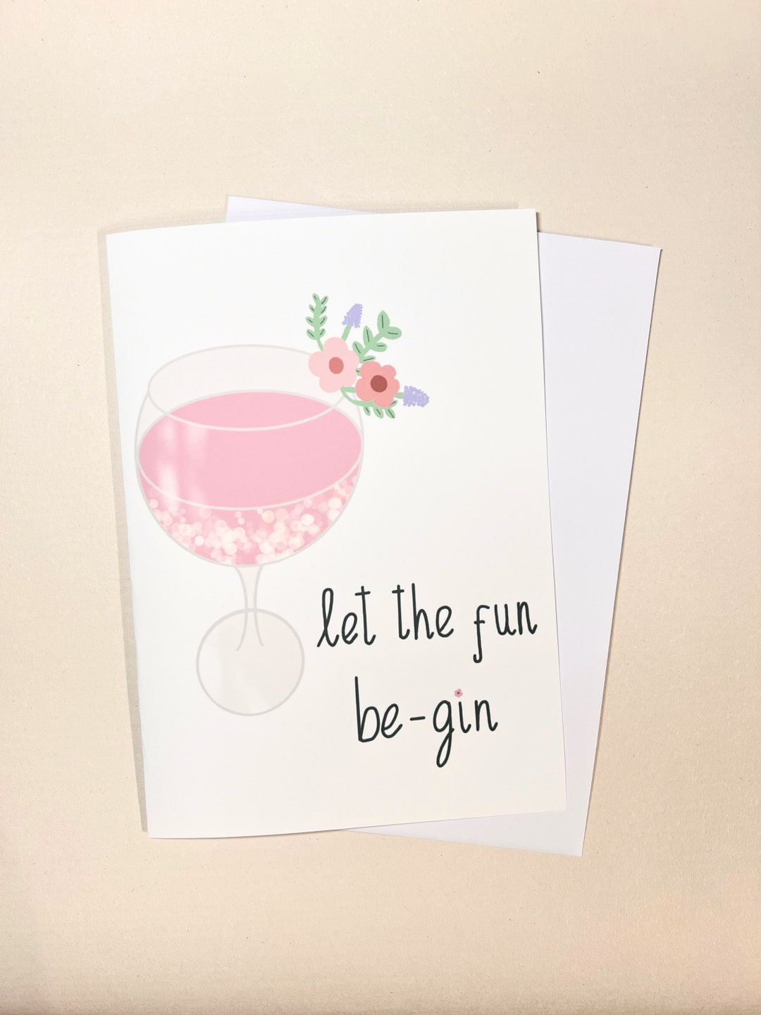 Let the Fun Be-gin Greetings / Birthday Card Thank You - A5 - Blank ...