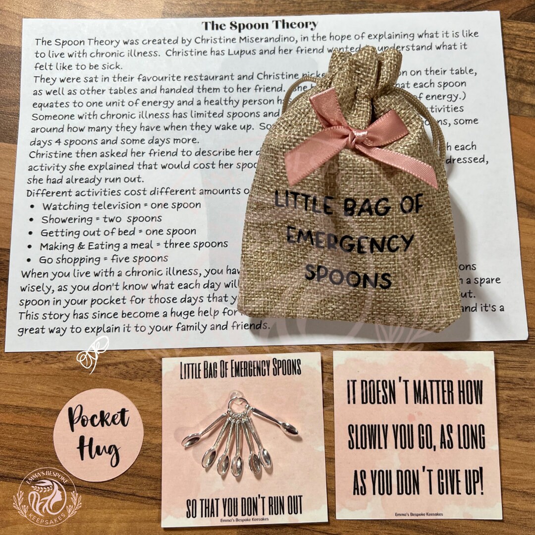 Little Bag of Emergency Spoons Chronic Illness Spoonie Gift Invisible ...