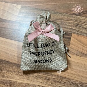 Little Bag of Emergency Spoons Chronic Illness Spoonie Gift Invisible ...