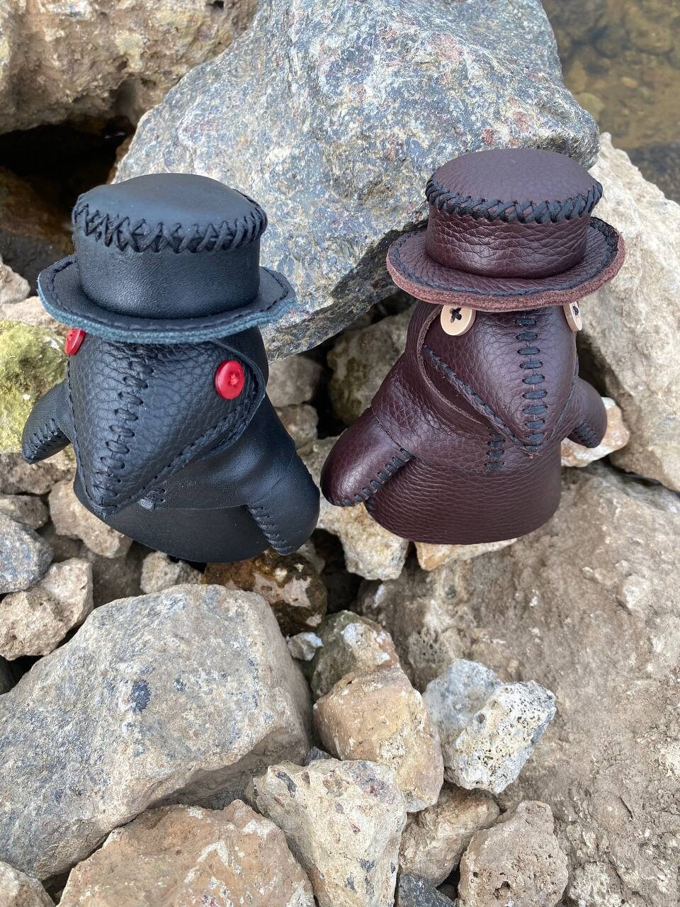 Mini Plague Doctor Doll, Plague Doctor Doll, Handmade Leather Plague ...