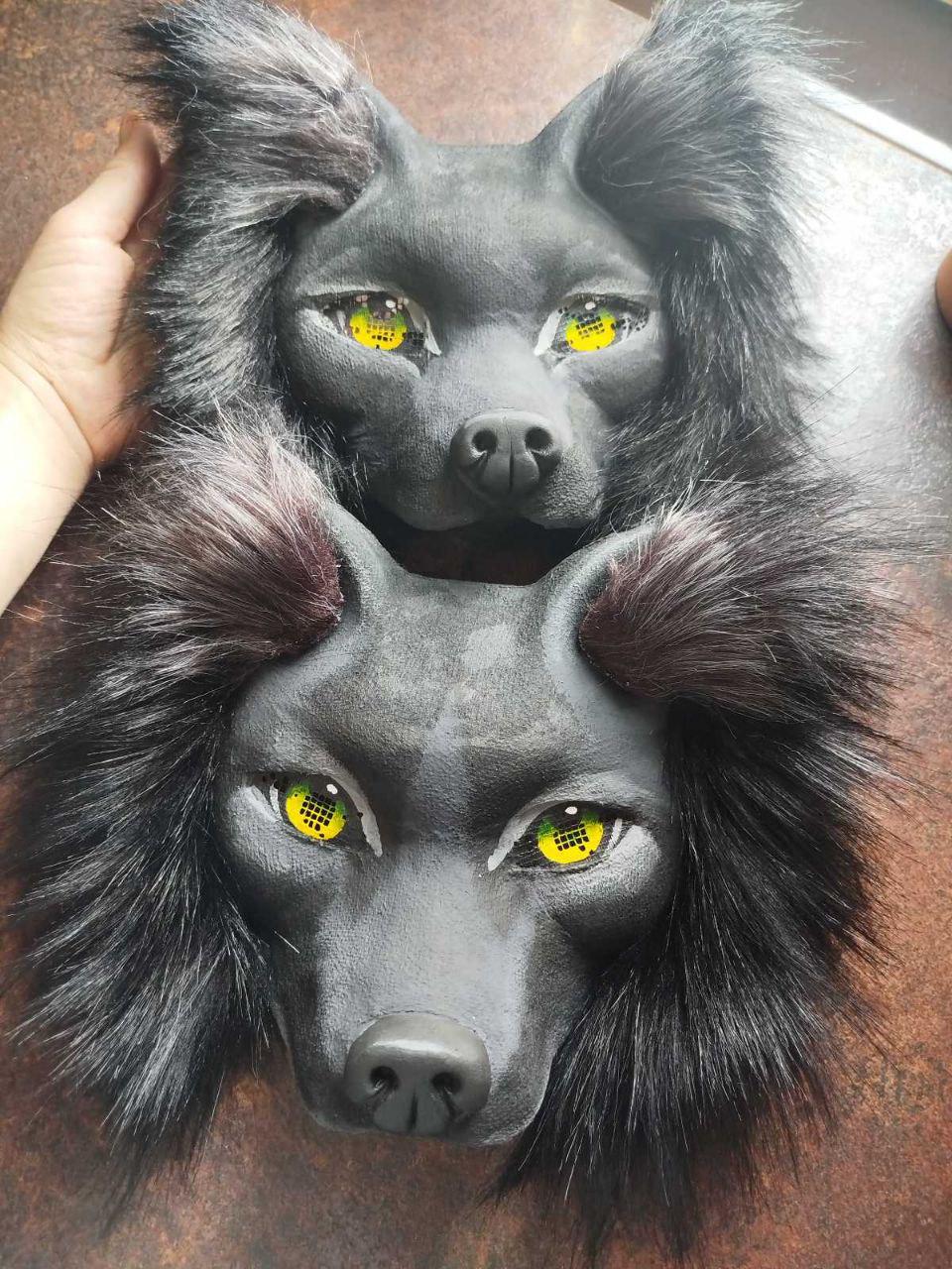 Fantasy Mask Photo Prop Wolf Quadrobics Mask Cosplay Accessory Therian ...