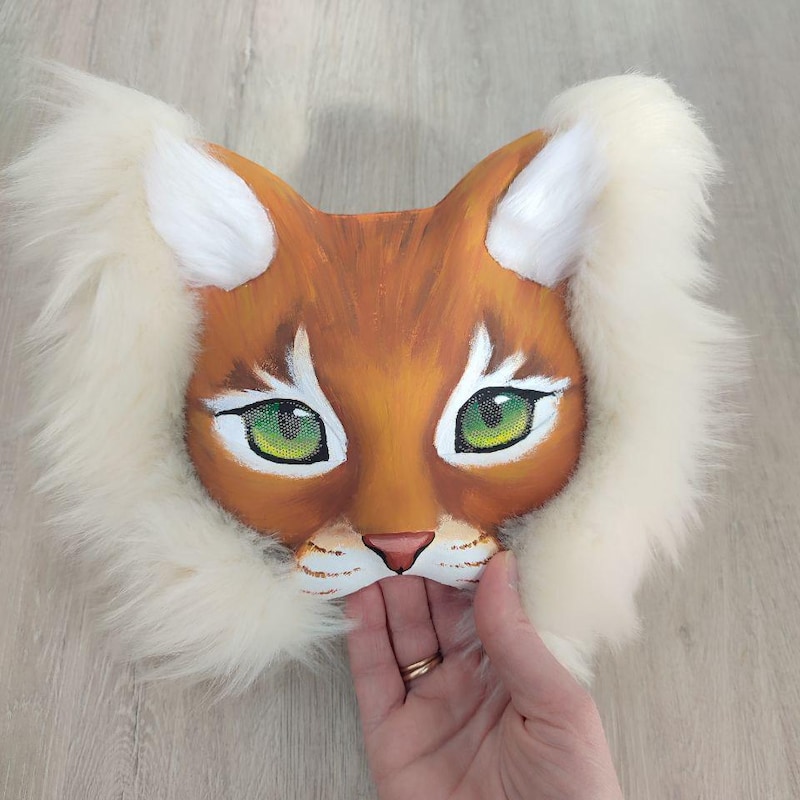 Therian Orange Tabby Cat Mask - Etsy