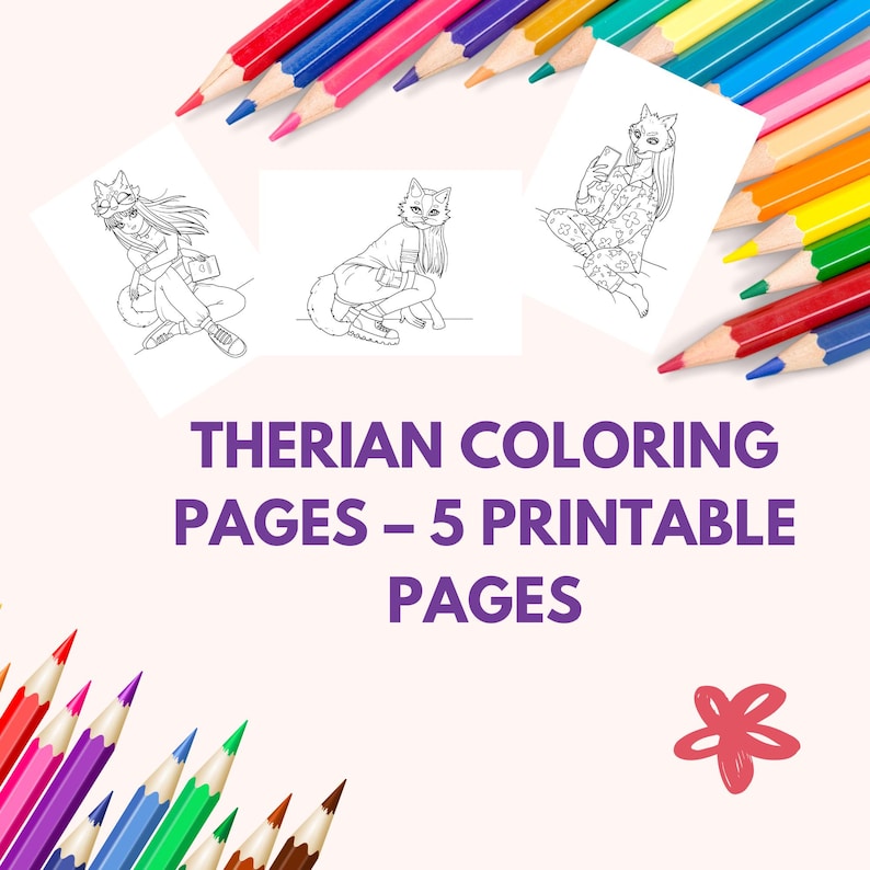Dibujos para colorear de Therian: 5 páginas imprimibles, descarga ...