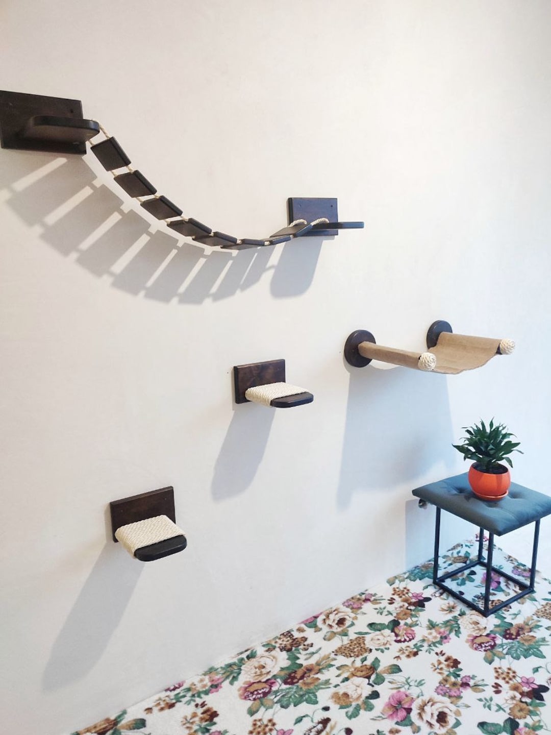 Adorable Cat Wall Wall Set Furniture Quirky Kitty Sleep Haven. - Etsy