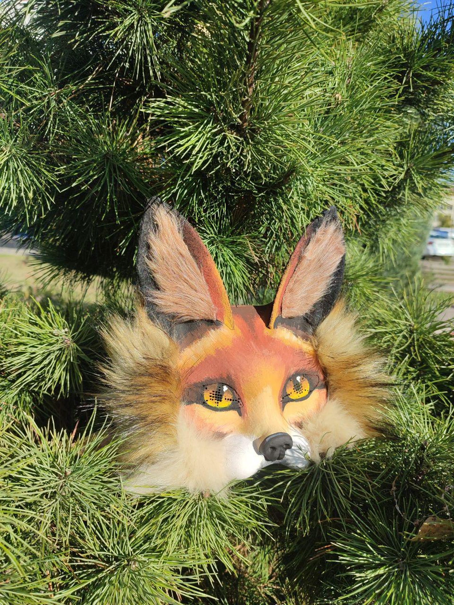 Therian Red Fox Mask Cosplay Quadrobics Furry Unique Animal Costume ...