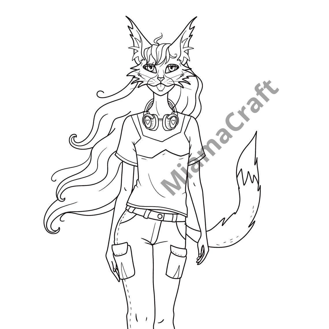 Therian Coloring Pages – 5 Printable Pages, Digital Download Animal ...