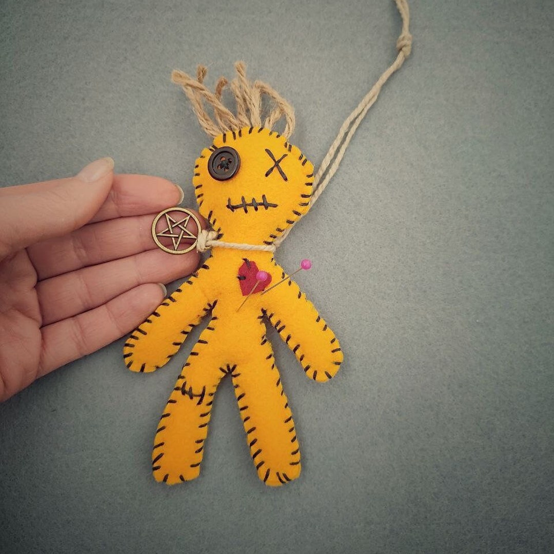 Handmade Voodoo Doll With Pins and Witch Pentacle Powerful Spiritual ...