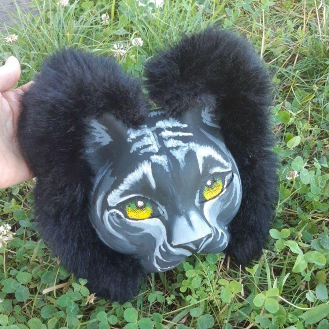 Panther, Puma Mask Etc. Furry Animal Mask Handmade Quadrobics Costume ...