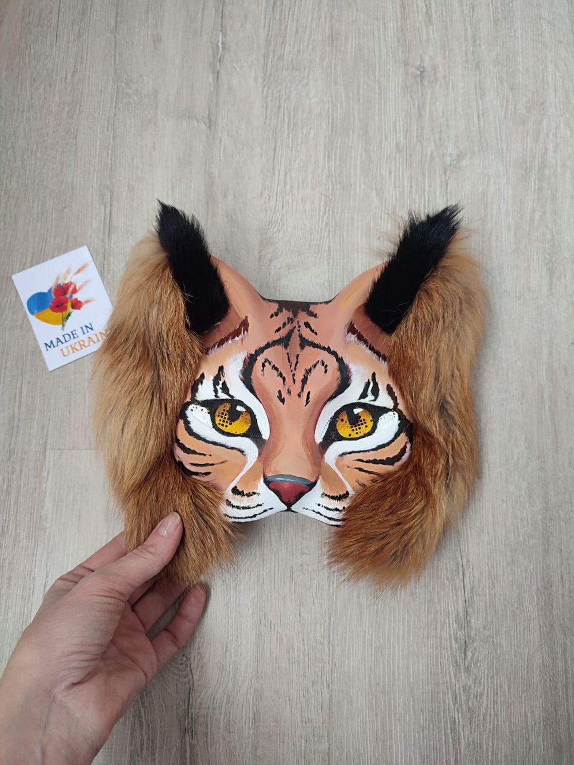 Cute Furry Animal Mask - Lynx Mask Therian Lynx Handmade Quadrobics ...