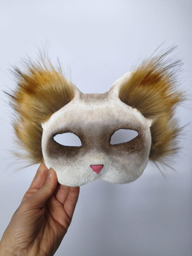 Therian Mask Ferret – Realistic Animal Mask, Handmade Fleece Cosplay ...