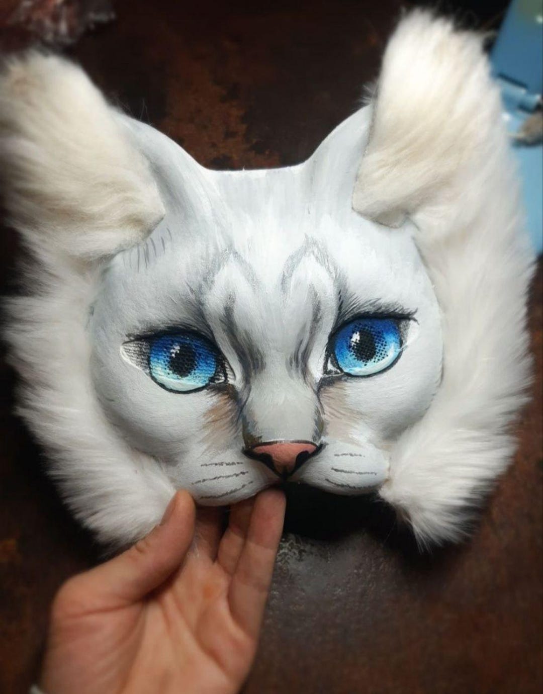 Arctic Fox Mask Polar Fox Mask Cat Therian, Unique Cosplay Accessory ...