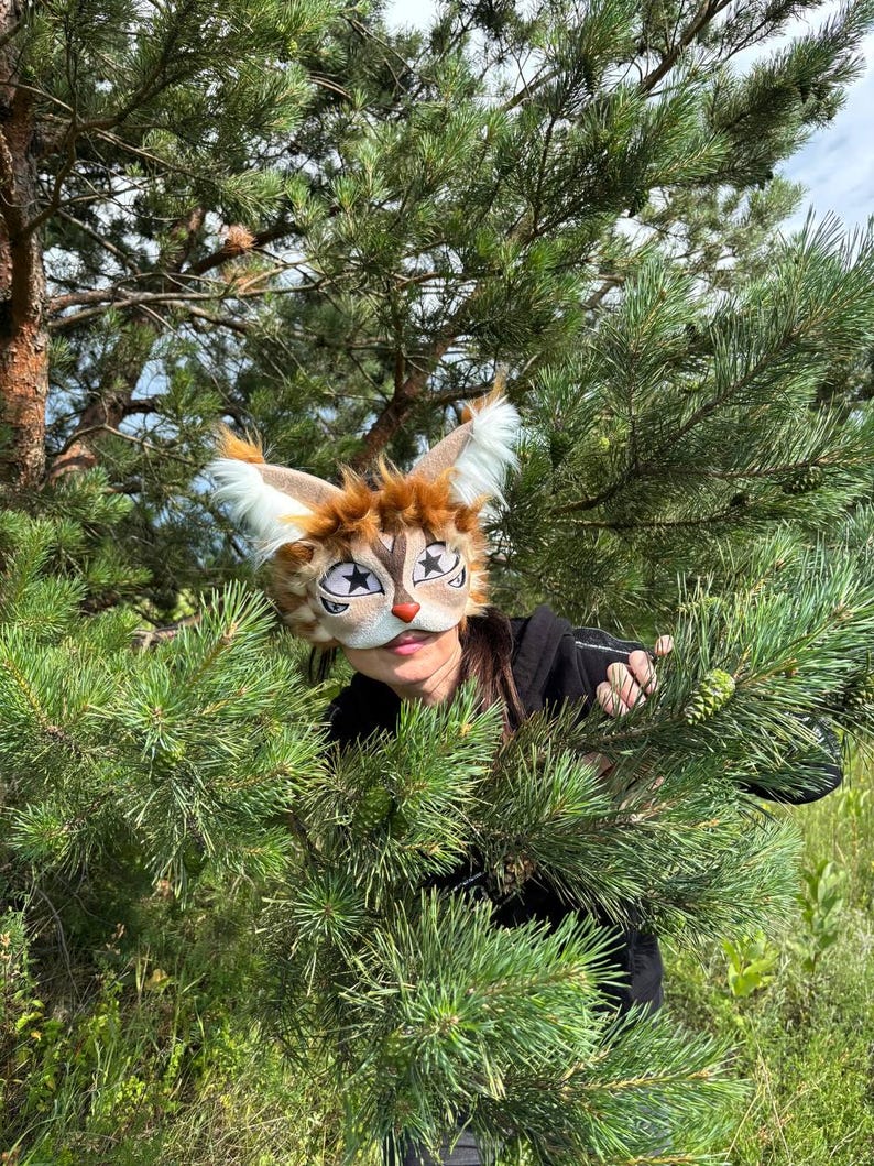 Maine Coon Cat Mask Realistic Cat Mask, Handmade Animal Mask for ...