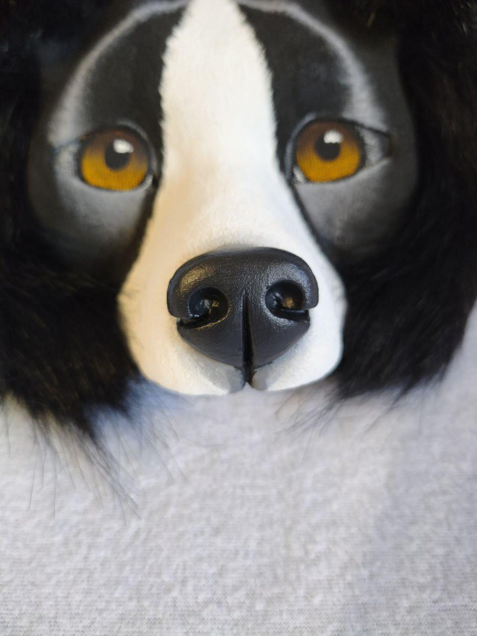 Border Collie Mask – Handmade Dog Mask for Cosplay, Therianthropy, and ...