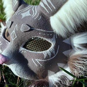 Mystical Therian Cat Mask Handmade Feline Cosplay Accessory Therian ...