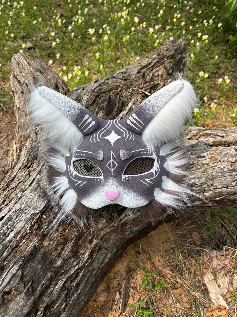 Therian Mask, Quadrobics Masks Fursuit Fan, Creepy Stuffed Cat Mask ...