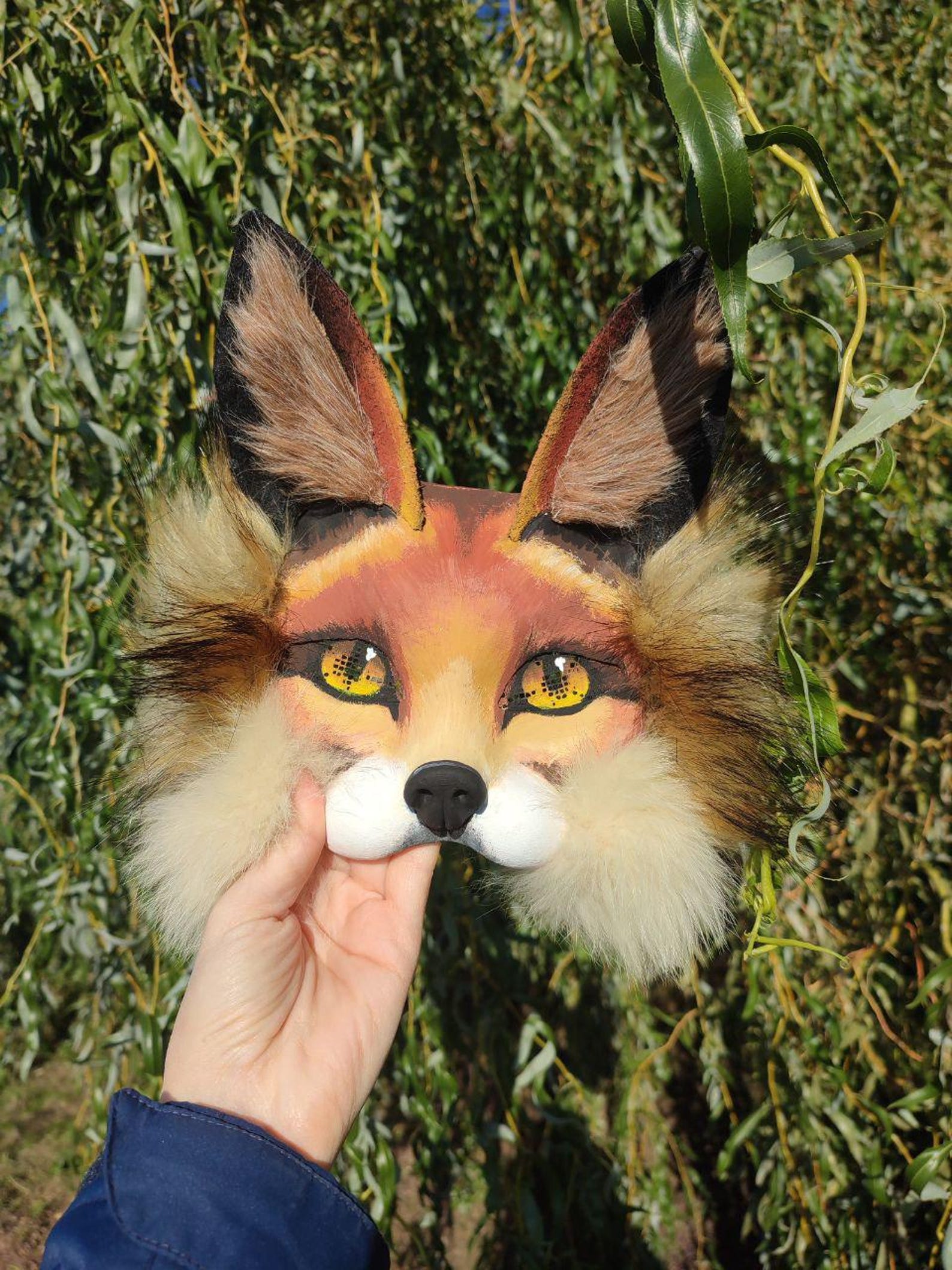 Therian Red Fox Mask Cosplay Quadrobics Furry Unique Animal Costume ...