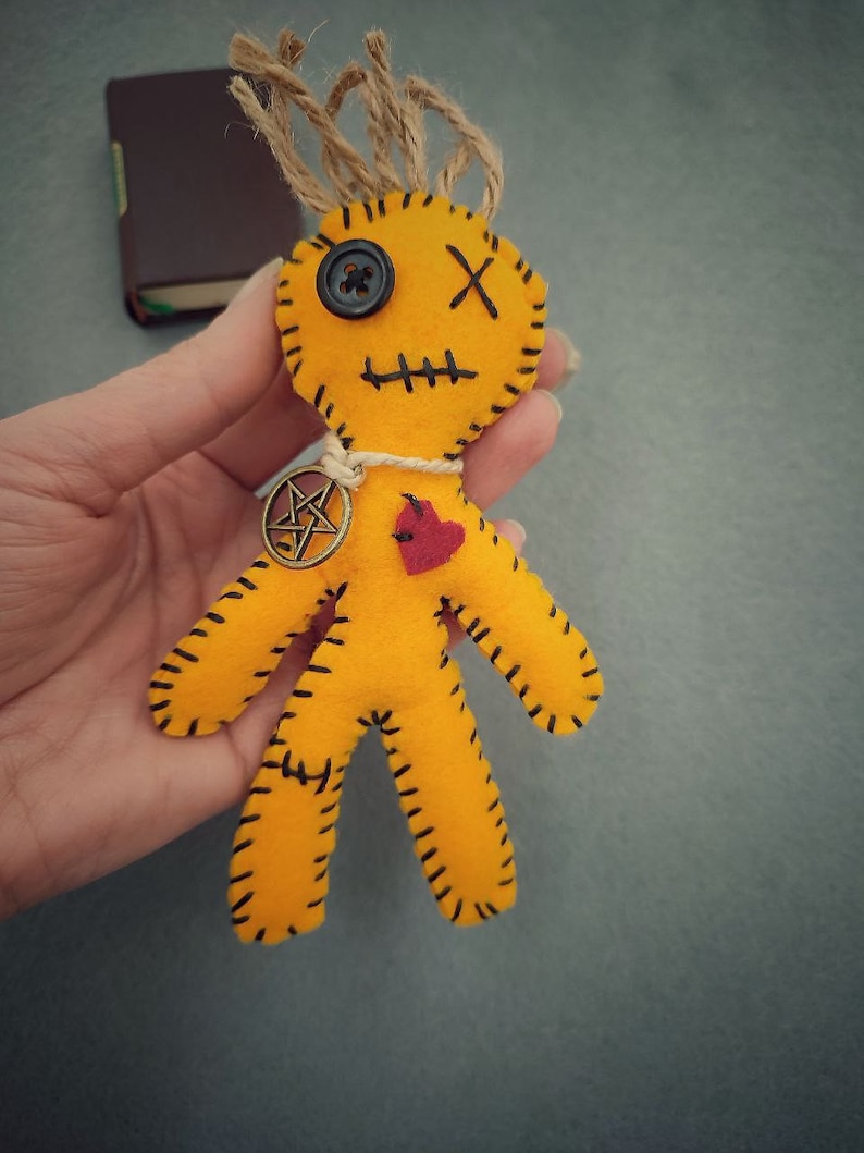 Handmade Voodoo Doll With Pins and Witch Pentacle Powerful Spiritual ...