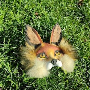 Fox Mask Handcrafted for Cosplay Quadrobics Furry Unique Animal Costume ...