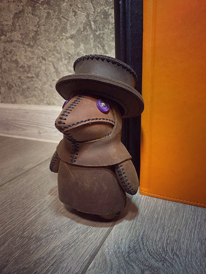 Black Plague Doctor Doll Plush Plague Doctor Art Inspired Gift ...