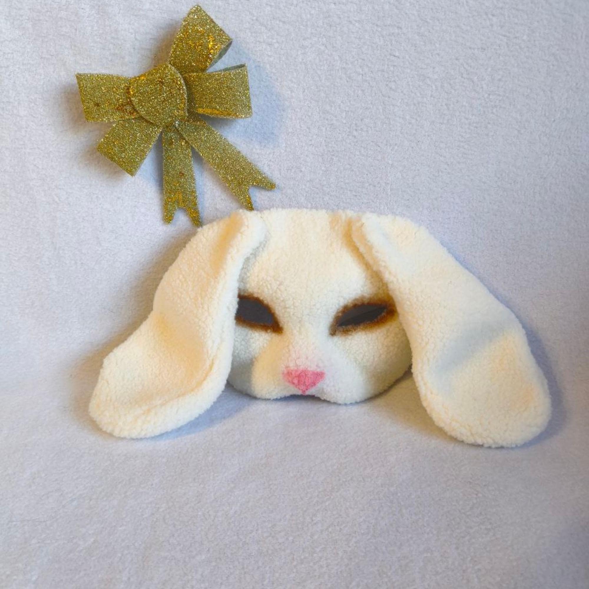 Lop Bunny Mask • Bunny Mask With Floppy Ears • Handmade Rabbit Mask ...