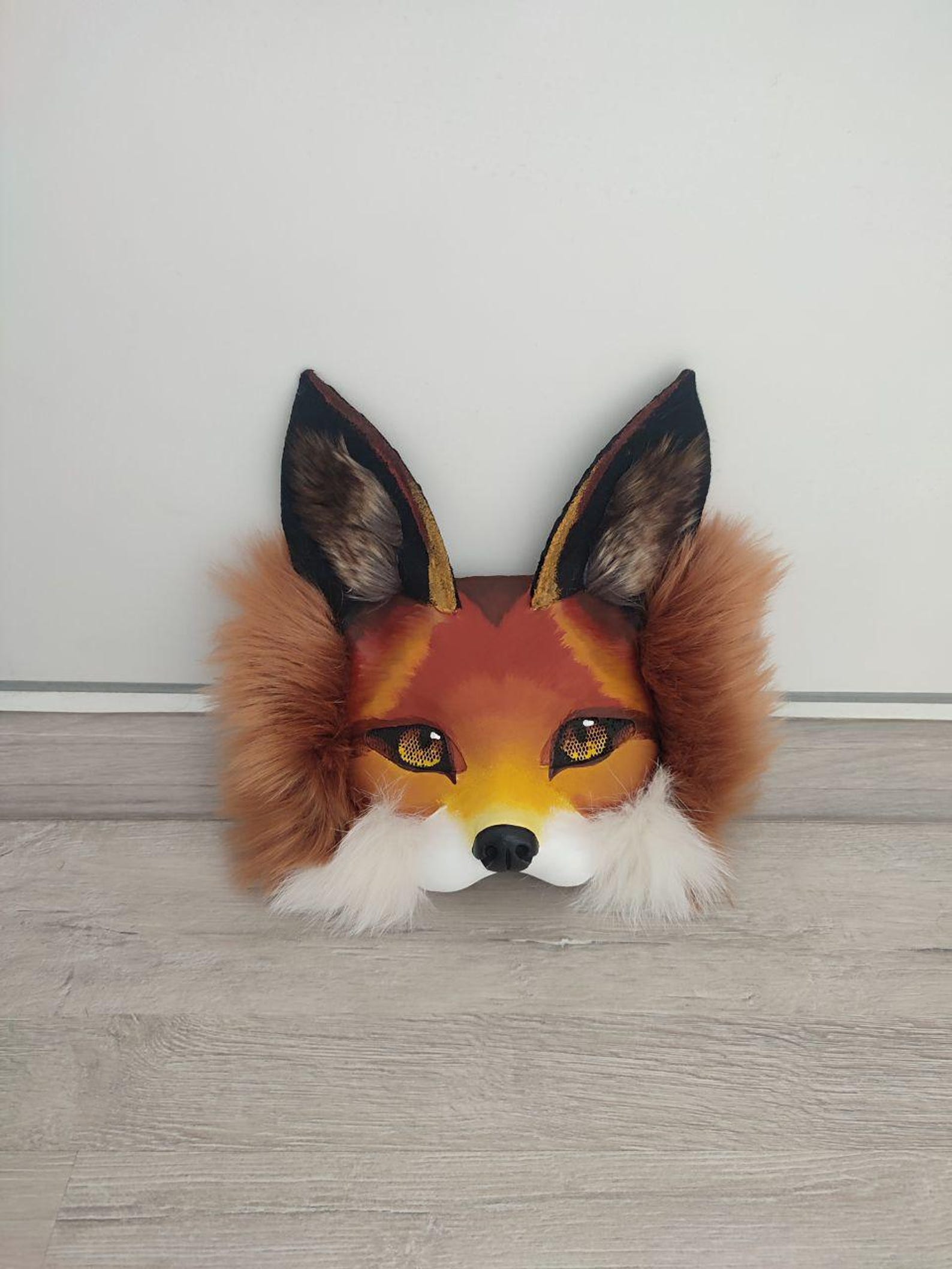 Therian Red Fox Mask Cosplay Quadrobics Furry Unique Animal Costume ...