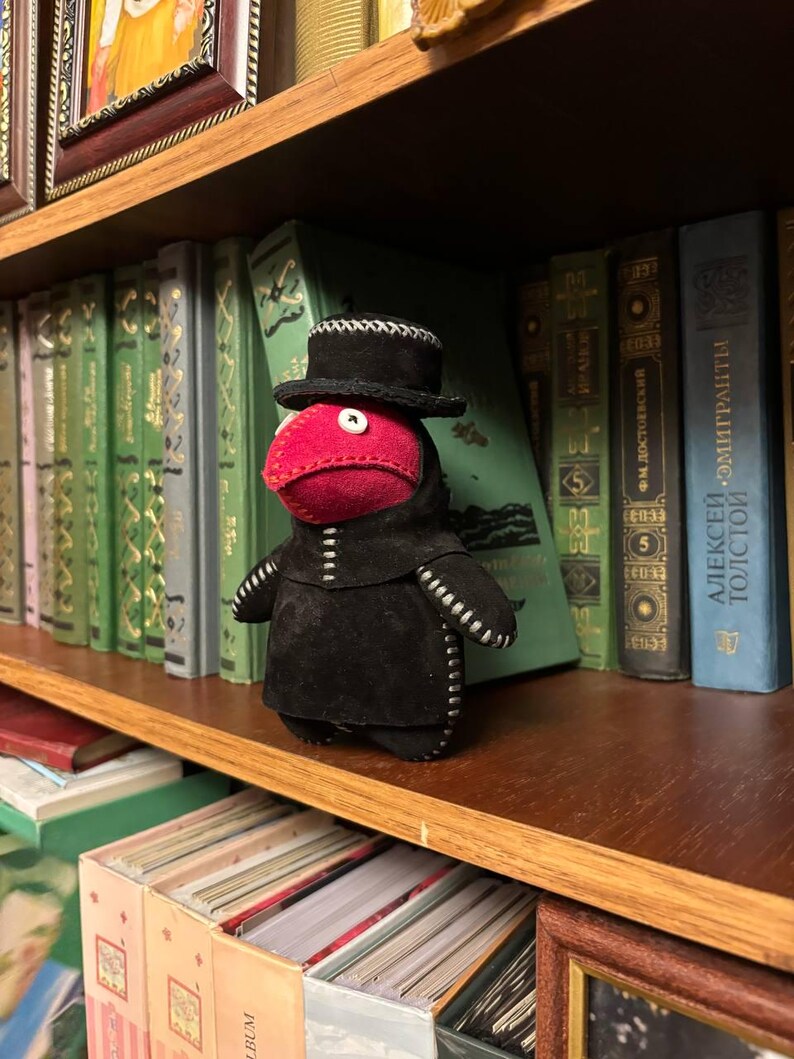 Handmade Leather Plague Doctor Toy, Gothic Desk Decor - Etsy