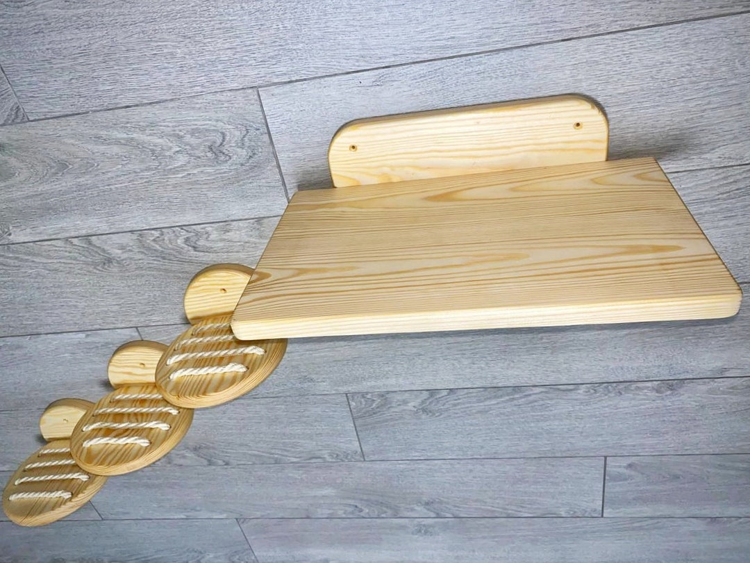 Catwalk, Climbing Wall Cats, Wall Mounted Cat Shelves Natural, Cat Wall ...