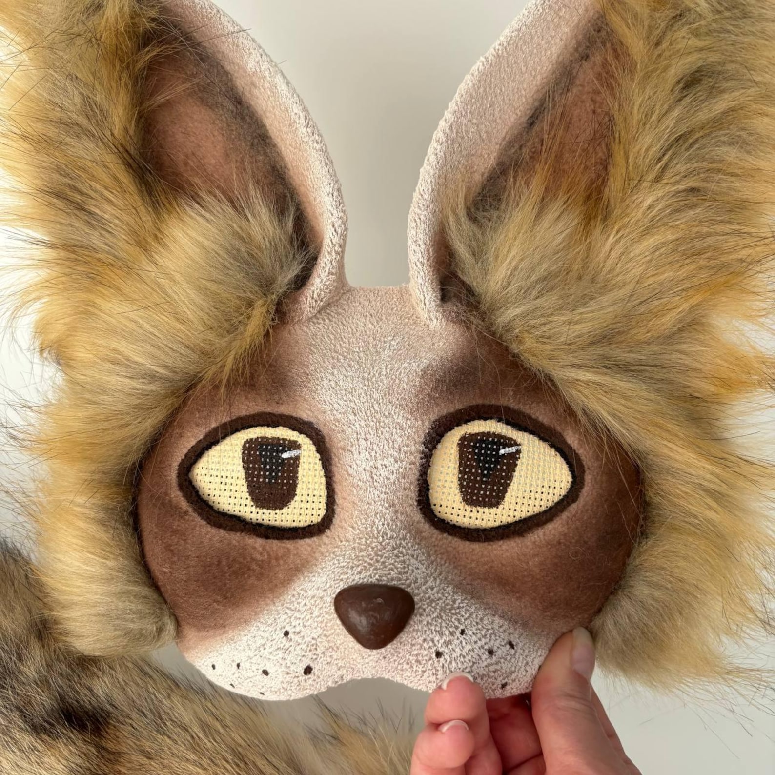 Handmade Cat Mask and Tail, Therian Cat, Faux Fur Tail, Animal Furry ...