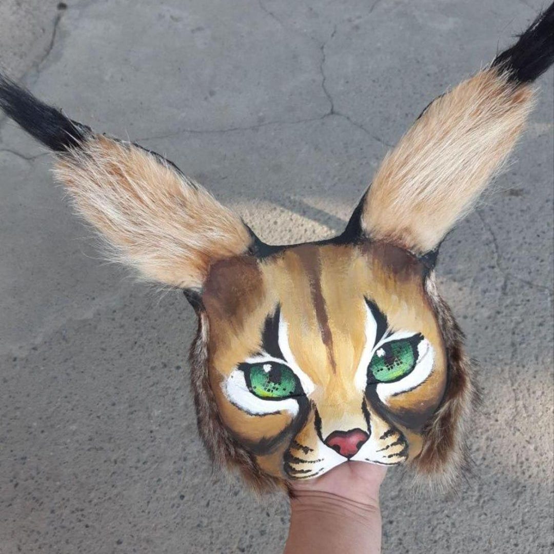 Realistic Lynx Mask Handcrafted Face Mask Unique Cosplay Accessory ...