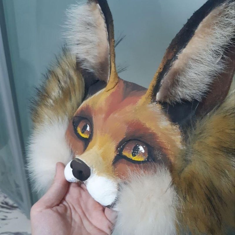 Fox Face Mask - Etsy