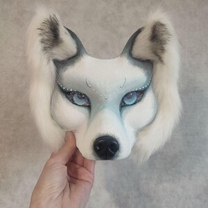 Quadrobics Animal Fluffy Wolf Mask Handmade Cosplay Mask Furry Costume ...