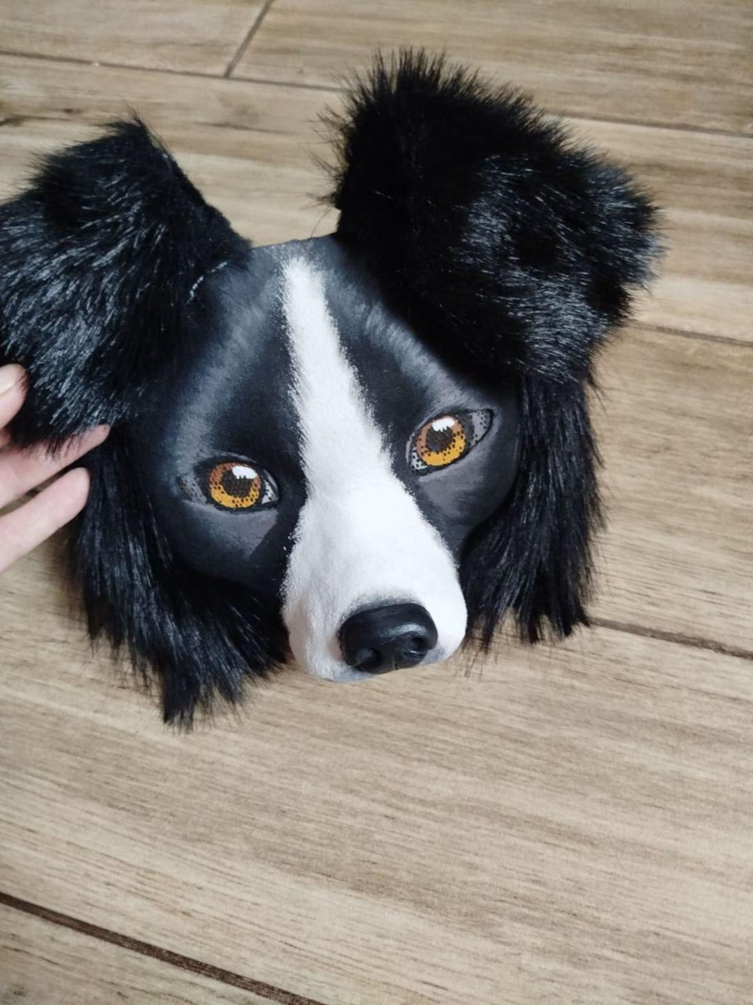 Border Collie Mask – Therian Dog Mask for Cosplay, Quadrobics Furry ...