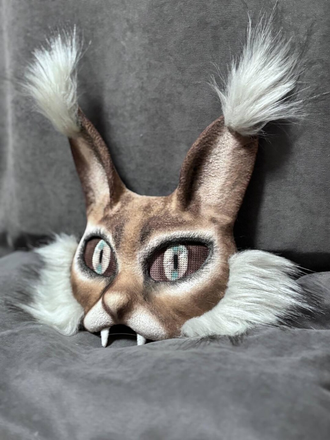 Caracal Lynx Therian Mask Handmade Feline Mask for Therians Furries ...