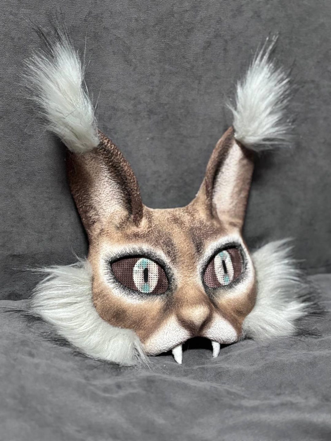 Angry Lynx Mask Caracal Therian Mask Mask Handmade Feline Mask Therians ...