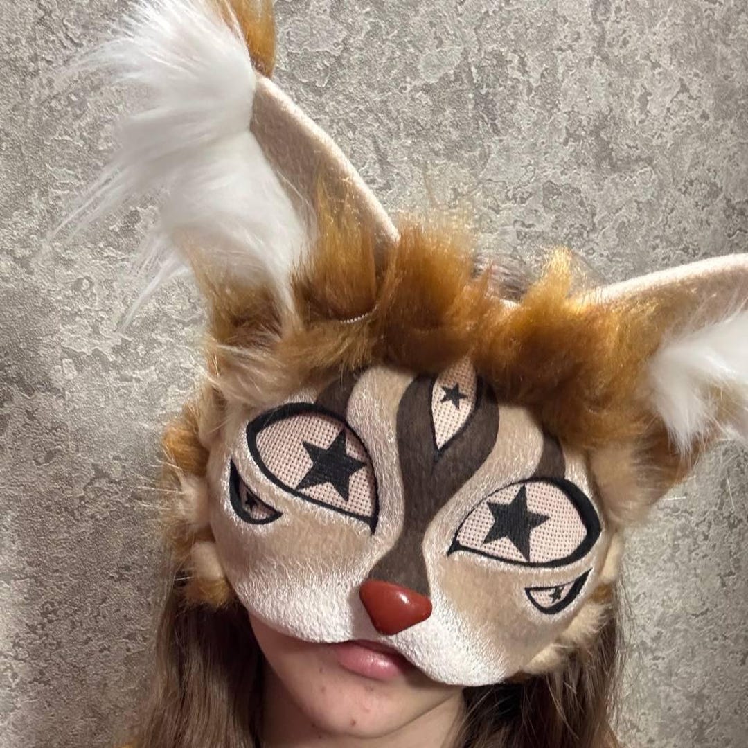 Maine Coon Therian Mask – Star Eye Fluffy Cat Mask for Quadrobics, Teen ...