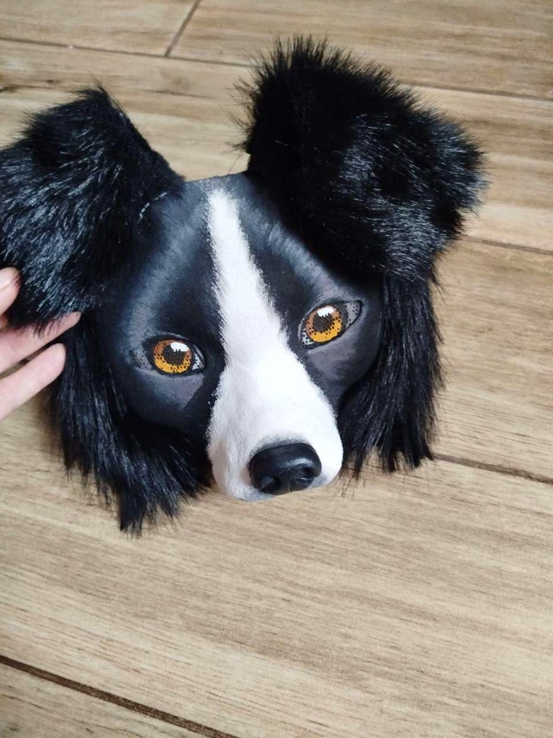 Therian Dog Mask Border Collie Mask Quadrobics Furry Events ...