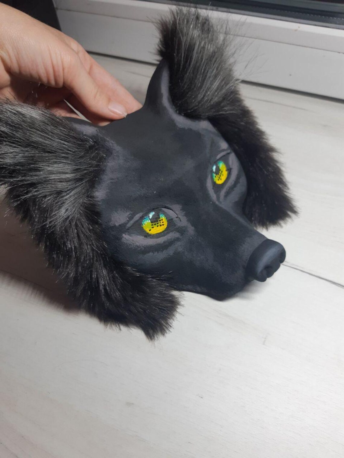 Fantasy Mask Photo Prop Wolf Quadrobics Mask Cosplay Accessory Therian ...