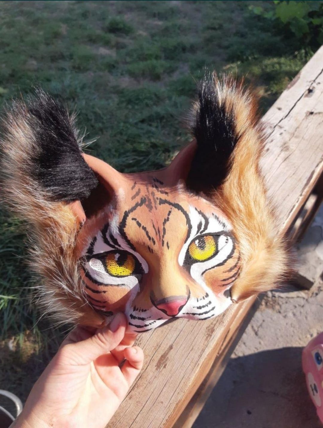 Cute Furry Animal Mask - Lynx Mask Therian Lynx Handmade Quadrobics ...