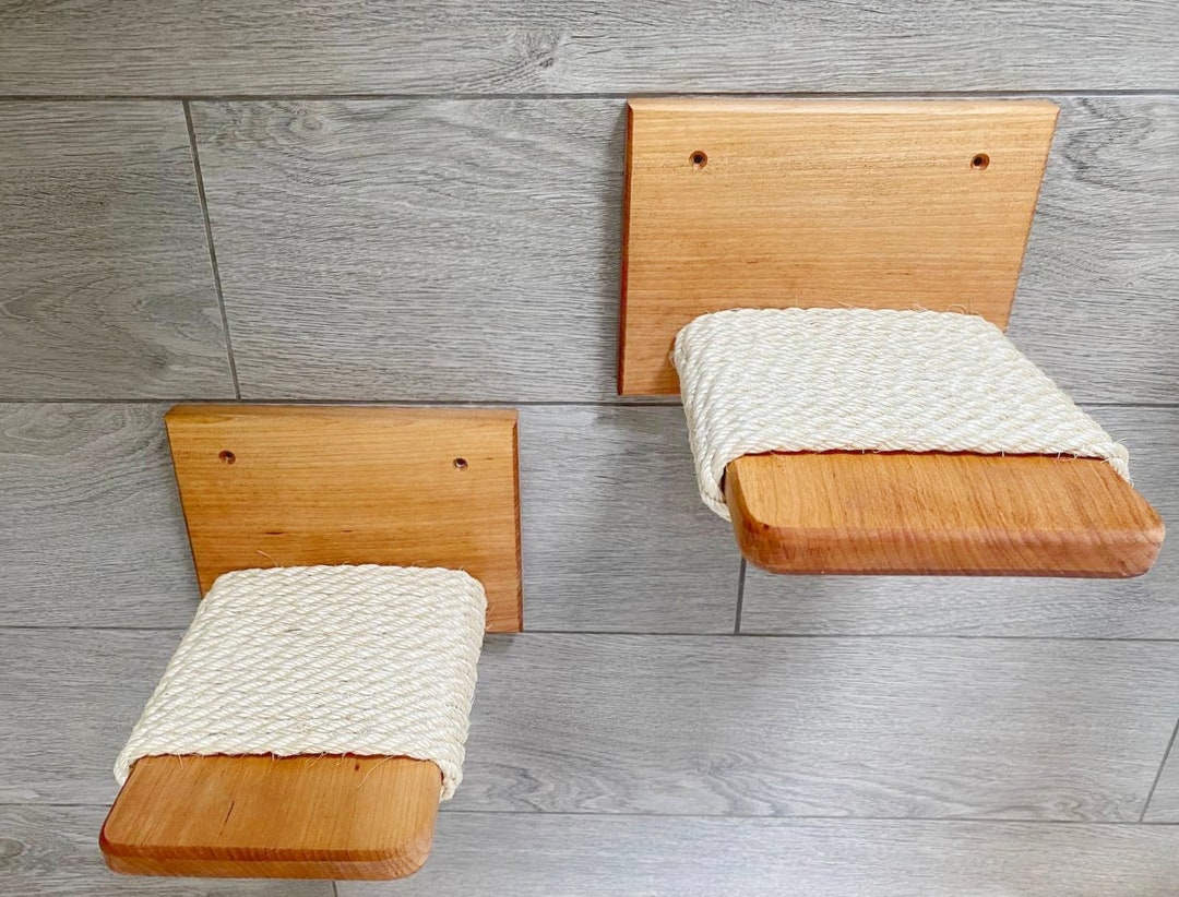CAT STEPS Steps on the Wall for the Cat Cat Steps With Rope - Etsy