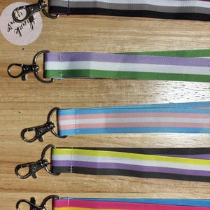 LGBTQIA Pride Lanyards Keychains Badge Holders Trans Genderqueer Ace ...